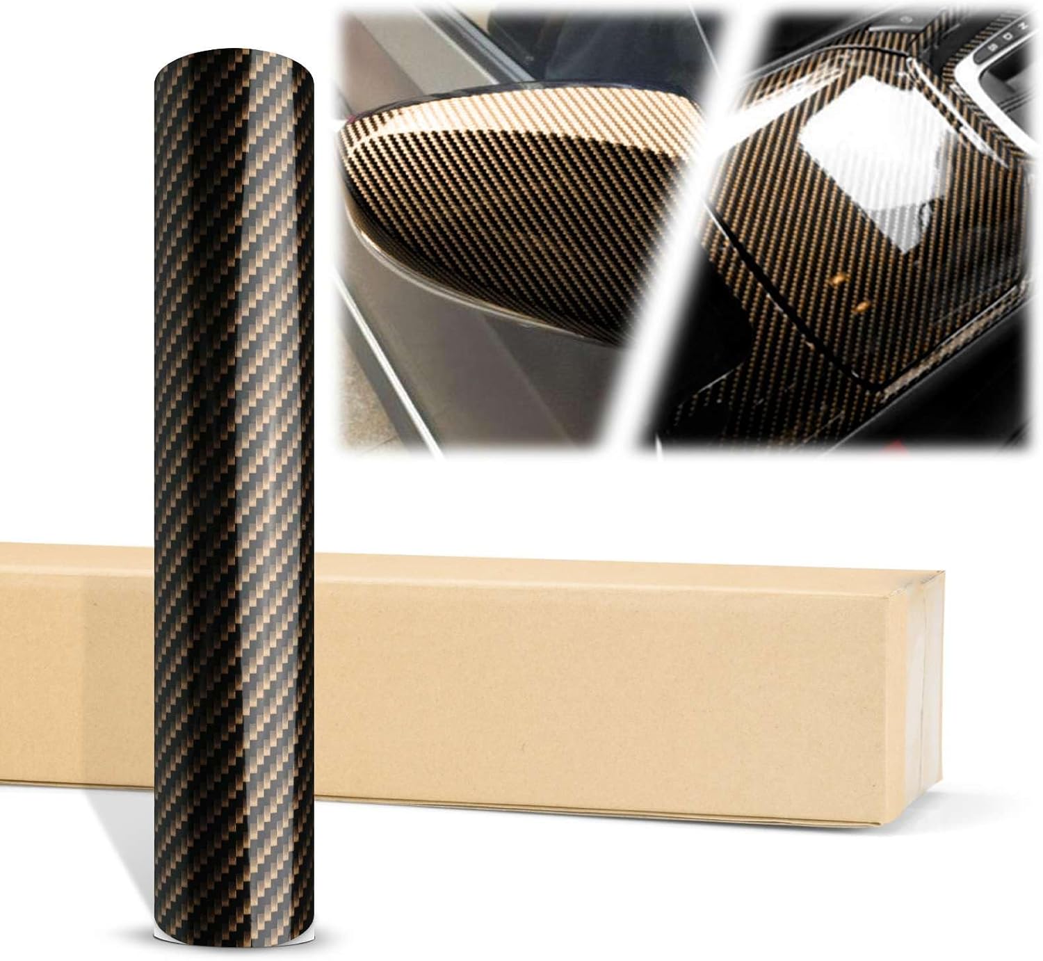 Amazon.com: 2pcs 4"x8" (10cmx20cm) Sample 2D High Gloss Carbon Fiber ...