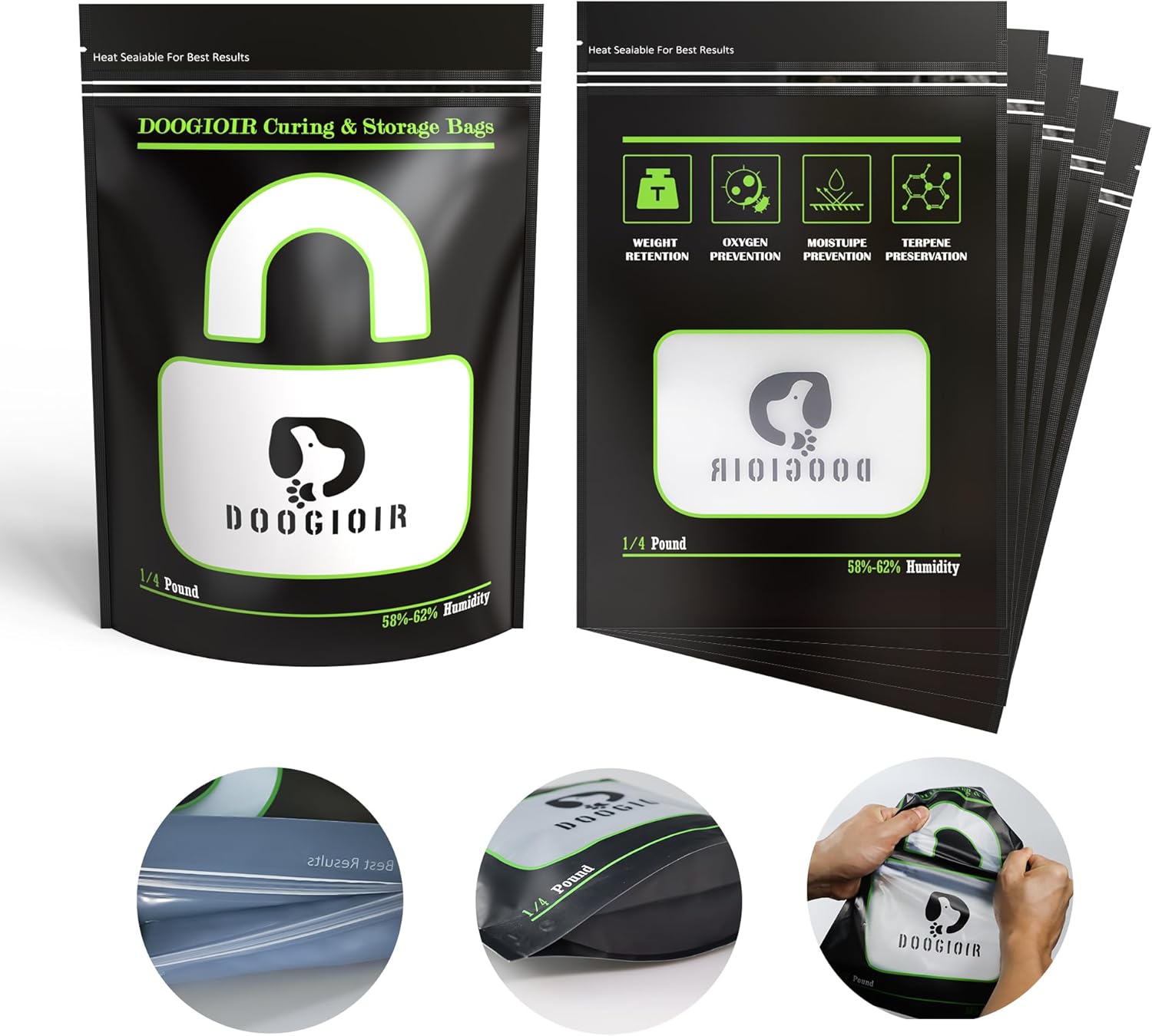 Amazon.com: 1/4 LB Curing & Storage Bags, Curing Bags for Food Storage ...