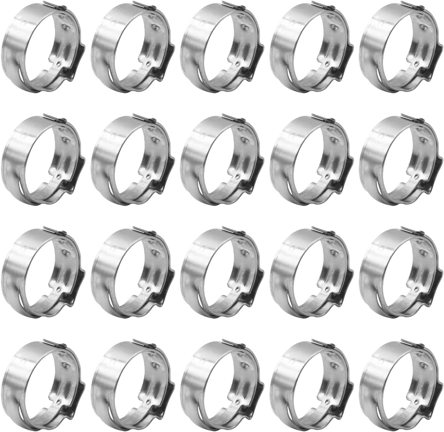 Dohia 1/2 Inch Clamp Ring Pex Cinch Clamp Rings Stainless Steel Cinch ...