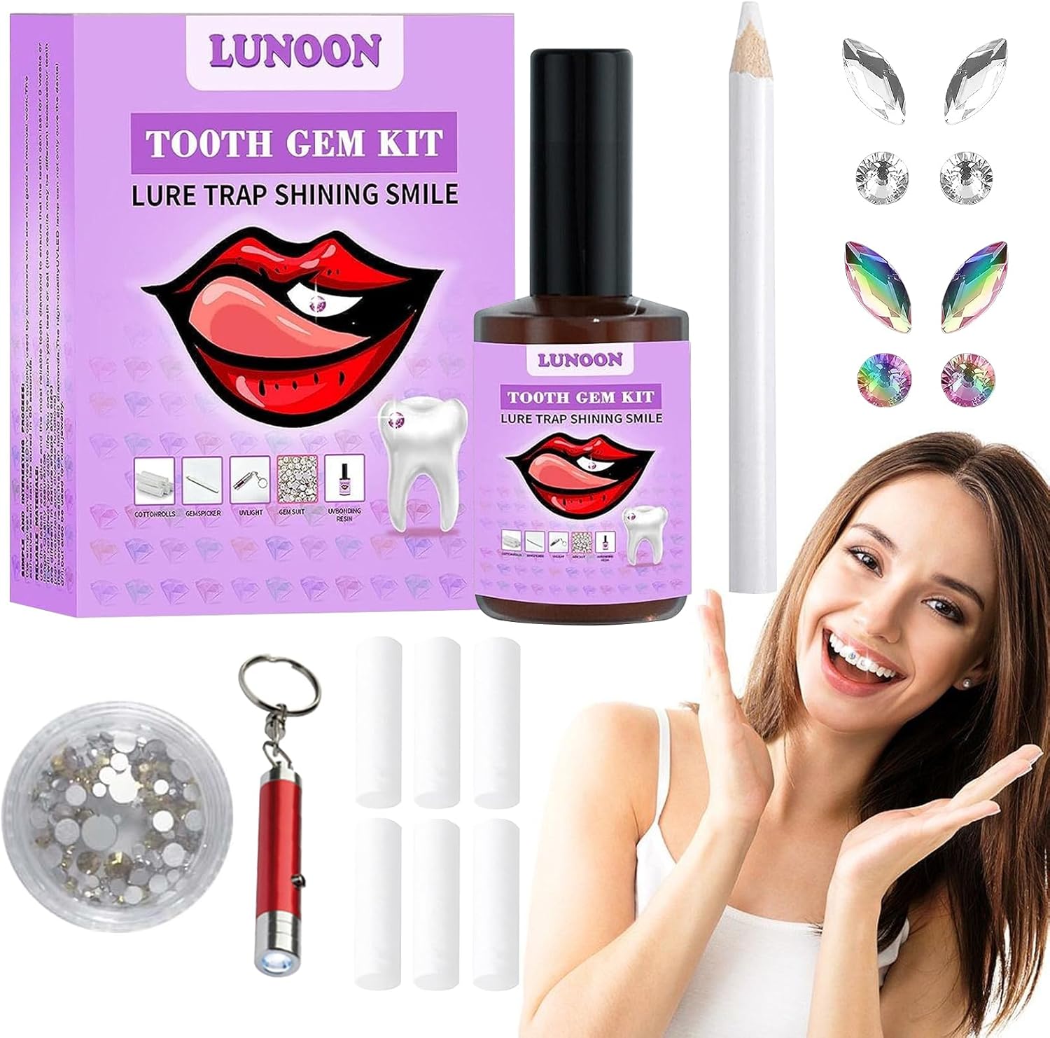 Strass Dentaire Tooth Gem Kit Avec Colle Strass Dent Kit Strass ...
