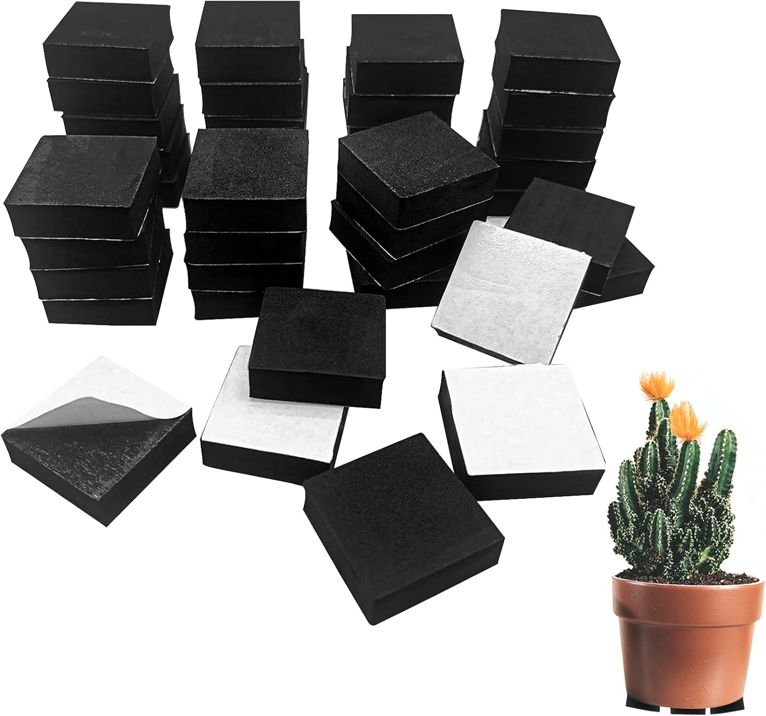 TSHAOUN 40 Pieces Square Garden Invisible Eva Foam Flower Pot Mat With ...