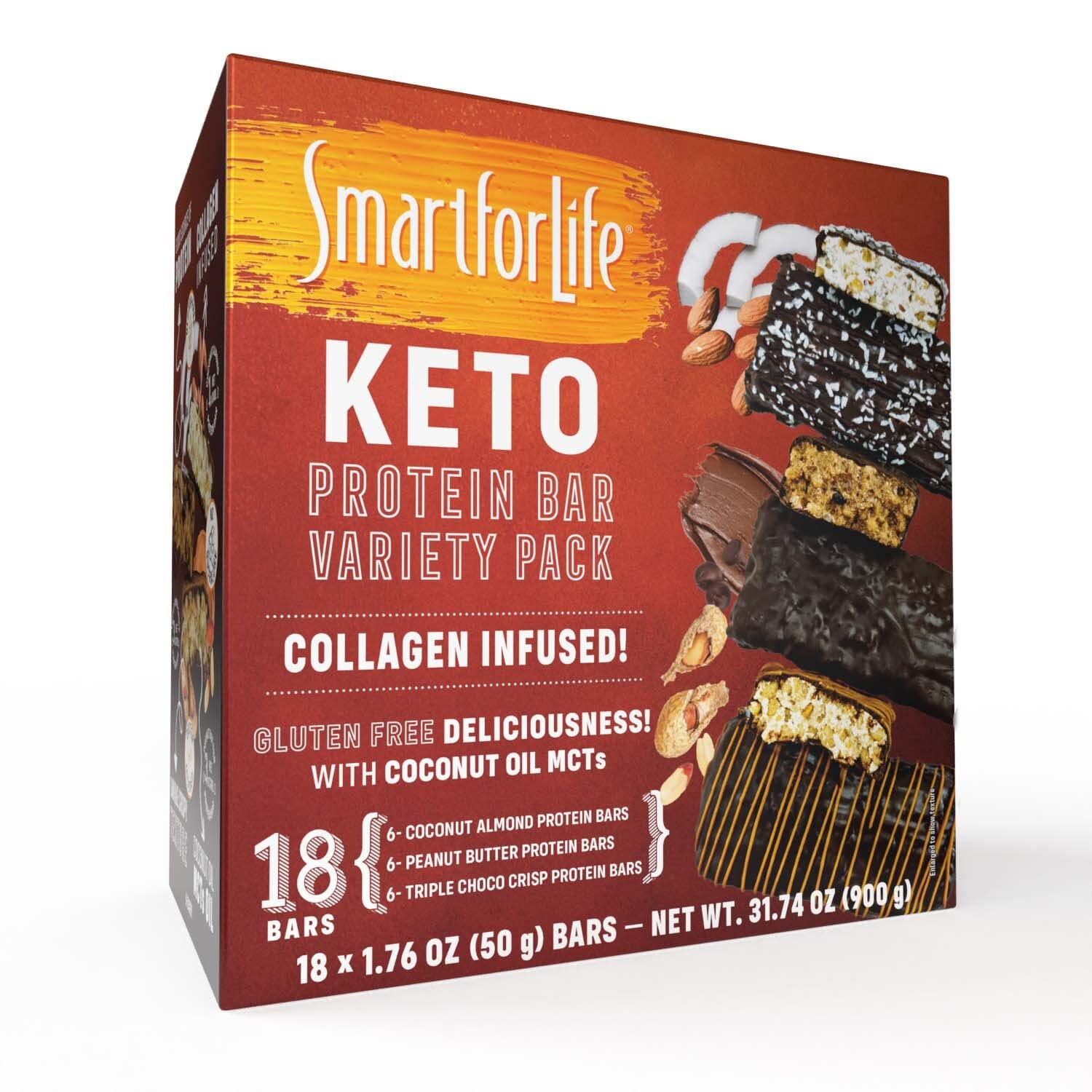 Amazon.com: Smart for Life Keto Bars Variety Pack - Triple Chocolate ...