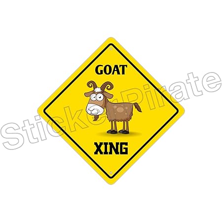 Amazon.com: CROSSWALKS Goat Crossing 12" X 12" Aluminum Sign (X195 ...