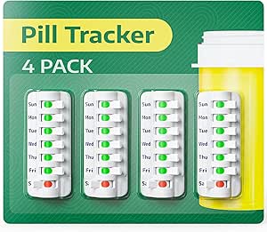 POHO Compact Pill Tracker, Efficient Medication Tracker, Weekly Pill ...