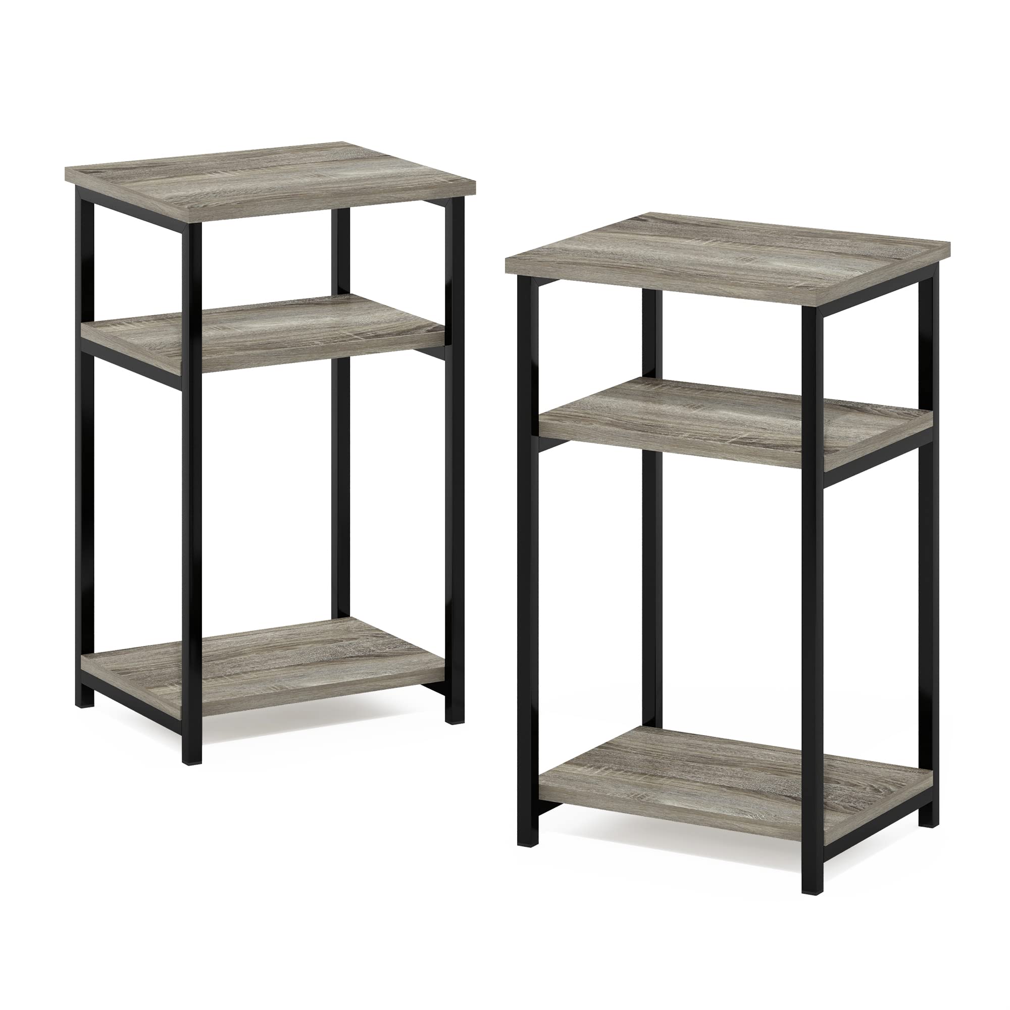 Amazon.com: Furinno Just 3-Tier Metal Frame End Table with Storage ...