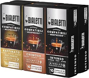Bialetti Aluminum Nespresso Compatible Capsules - 60 count Variety Pack ...