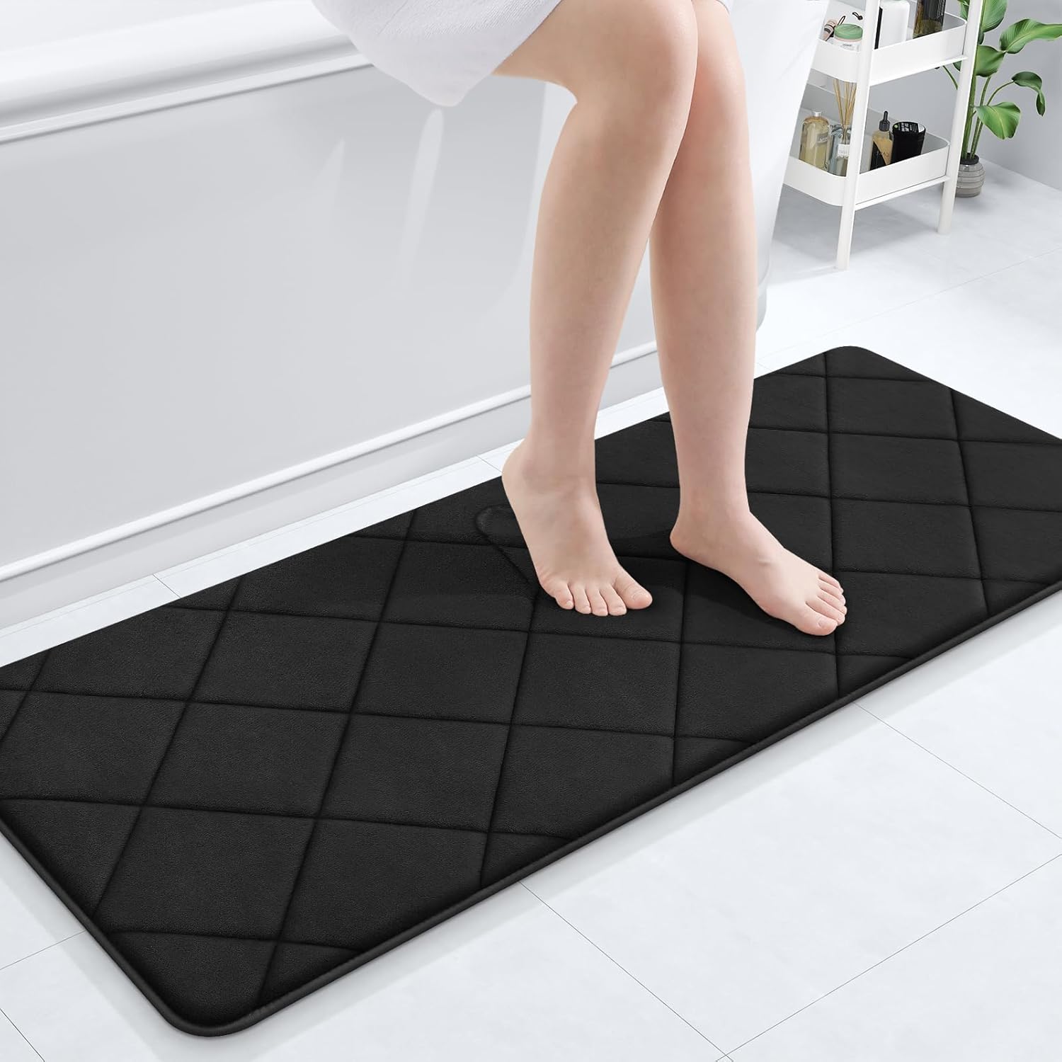 Amazon.com: OLANLY Memory Foam Bath Mat 47x20, Ultra Soft and Absorbent ...