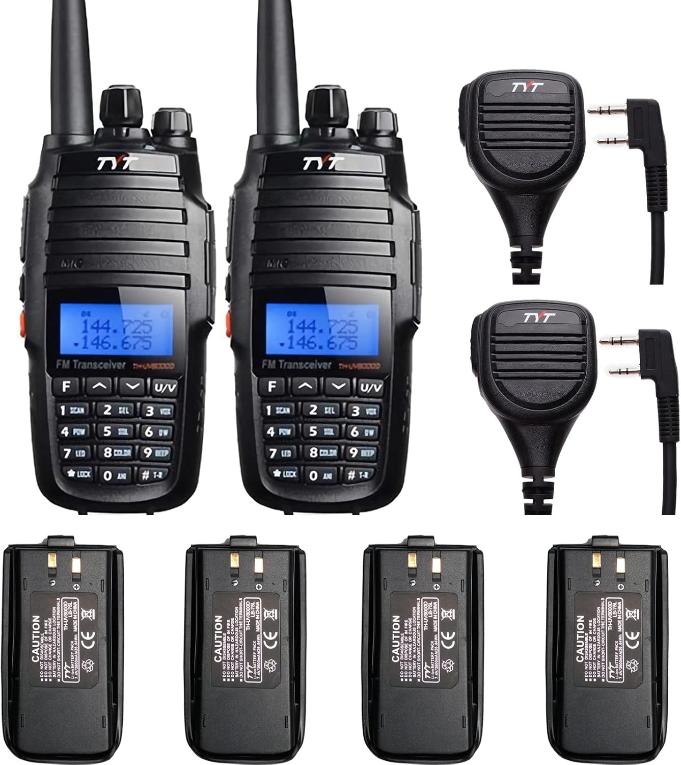 Amazon.com: TYT TH-UV8000D 10Watts High Power Walkie Talkies Cross-Band ...