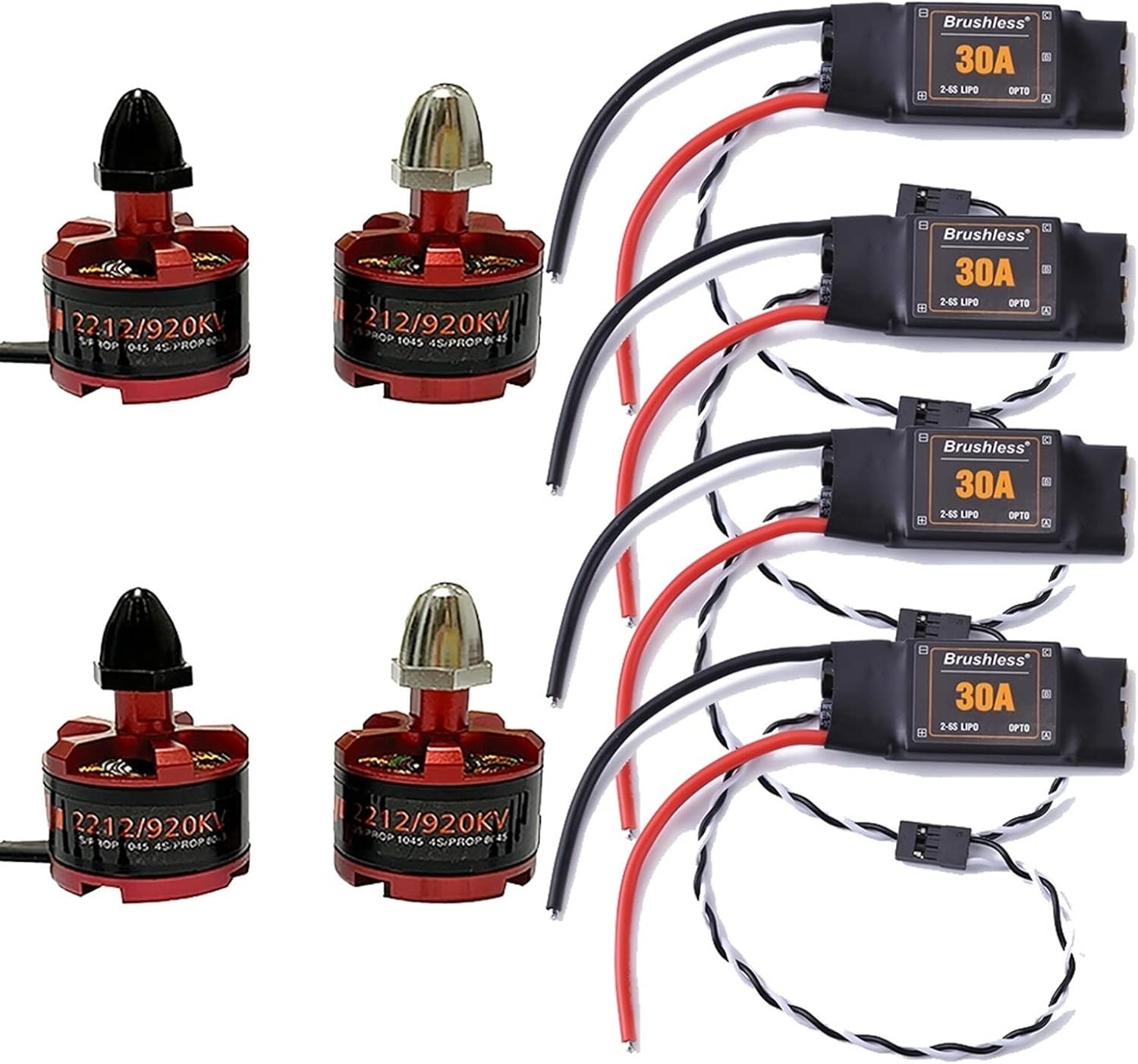 RC Brushless Motor and Brushless ESC, 30A ESC OPTO 2-6S Brushless ESC Electronic Speed ...