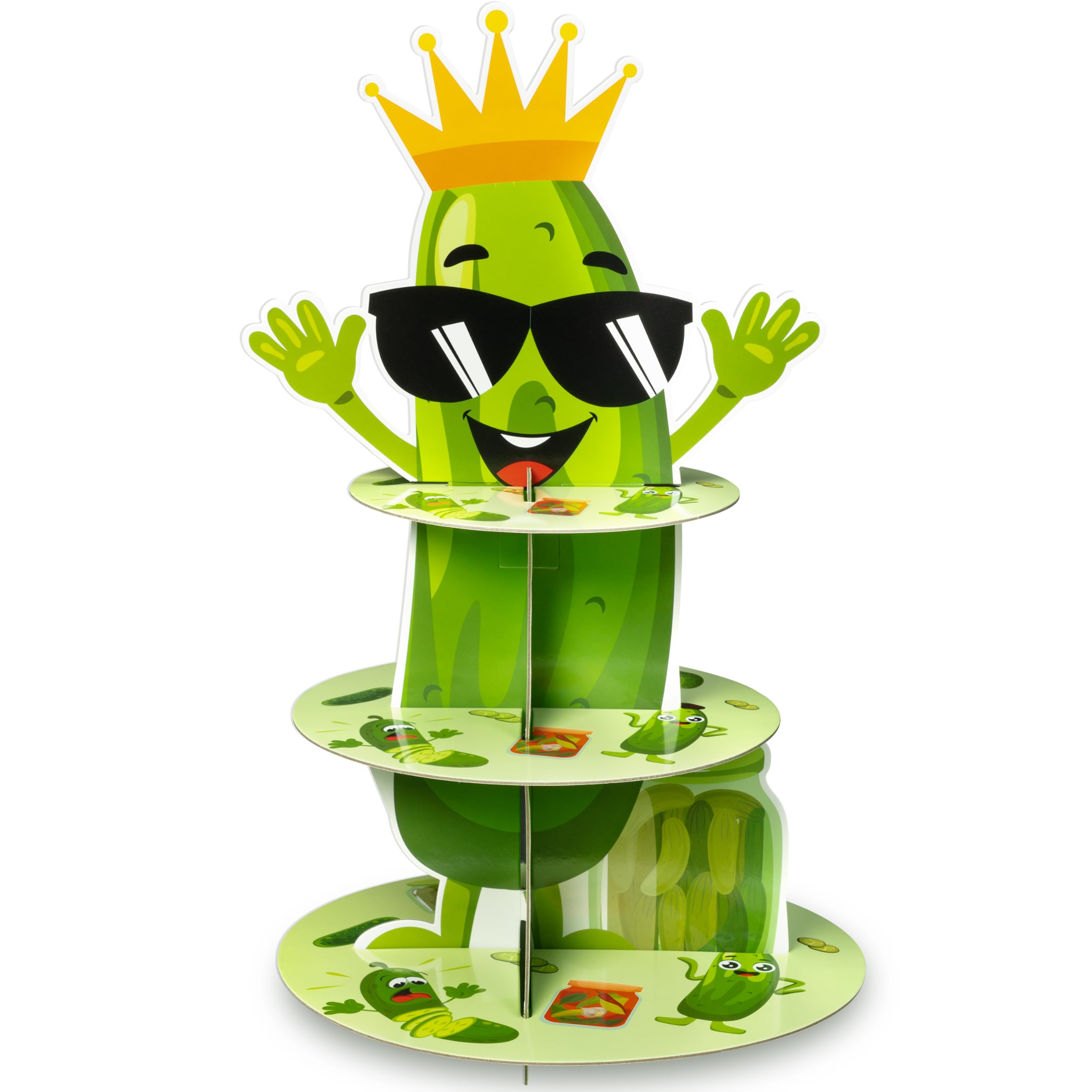 Snapklik.com : Pickle Party Cake Stand - 3 Tier Green Cucumber Cupcake ...