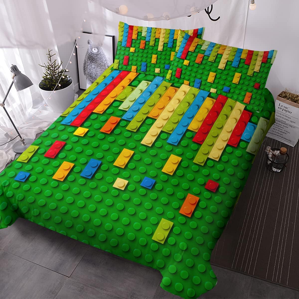 BlessLiving Boys Single Size Bedding Set Kids Toy Pattern Duvet Cover ...