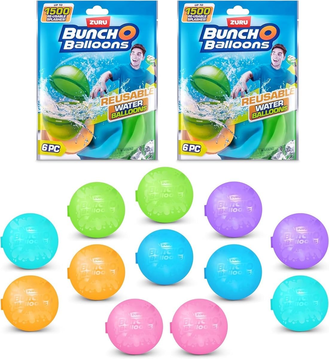 Amazon.com: ZURU Bunch O Balloons Reusable Water Balloons,for Kids ...
