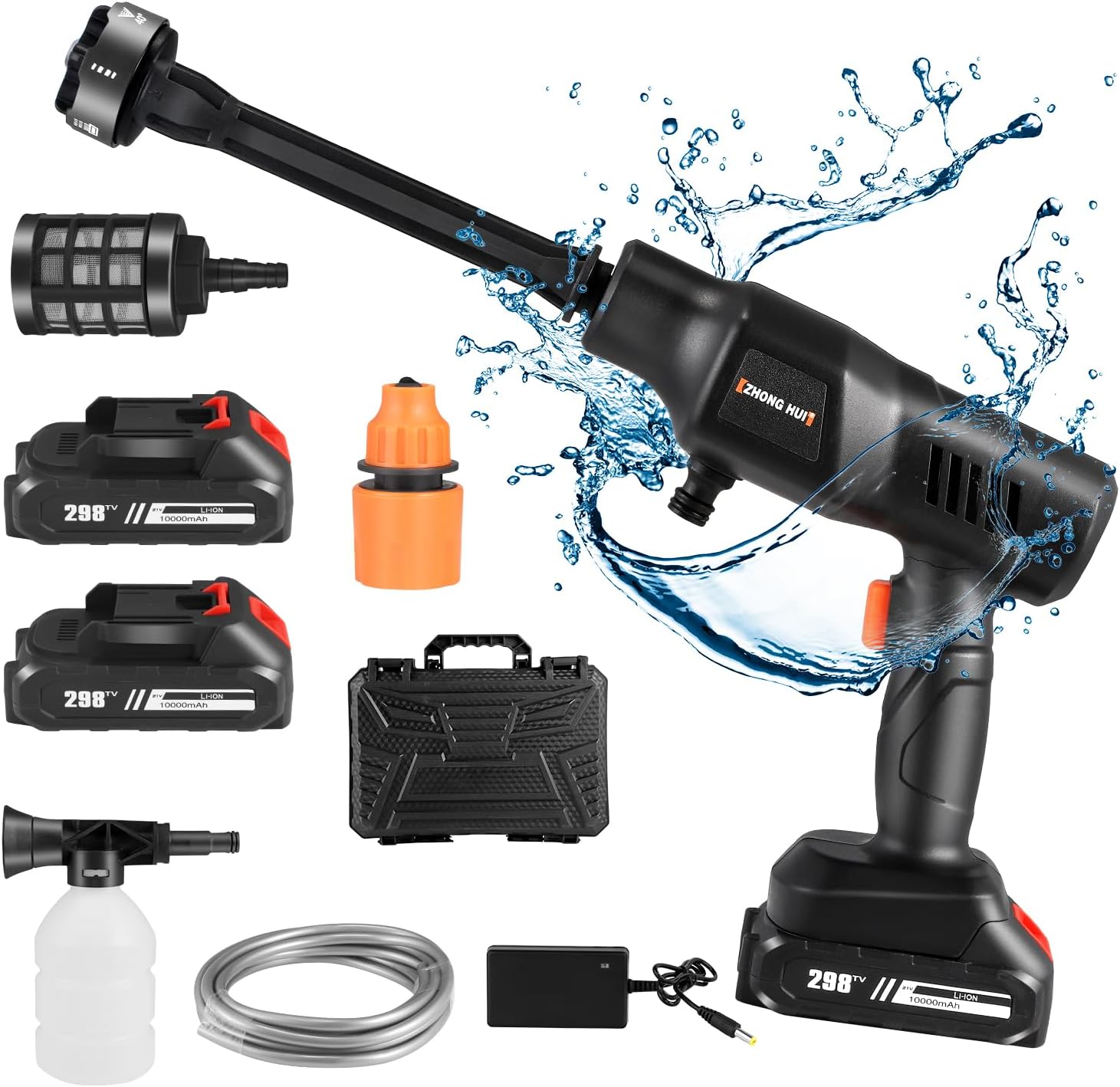 Portable Battery Pressure Washer with Rechargeable Batteries Powered ...