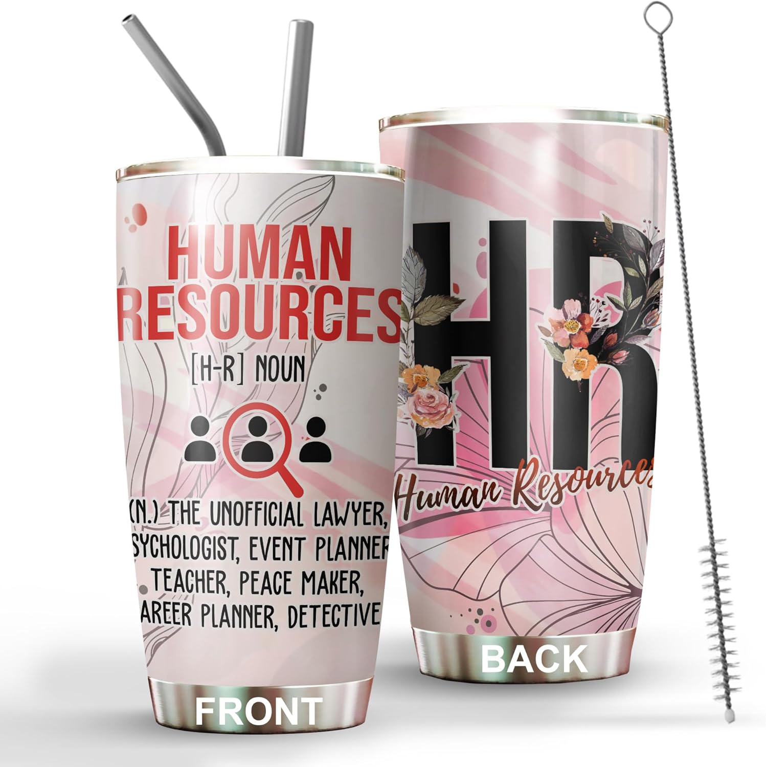 Amazon.com | MEDROC Hurman Resources Tumbler - Stainless Steel 20oz ...