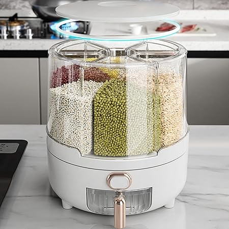 Amazon.com: Elite Kitchen USA 40lb Rice, Grain, and Cereal Storage ...