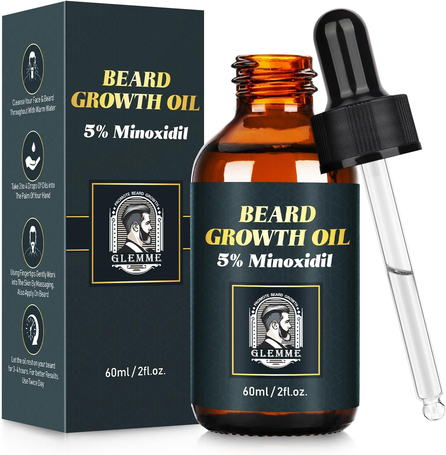Amazon.com : AICHUN BEAUTY Beard Grow Oil | Facial Hair Supplement ...