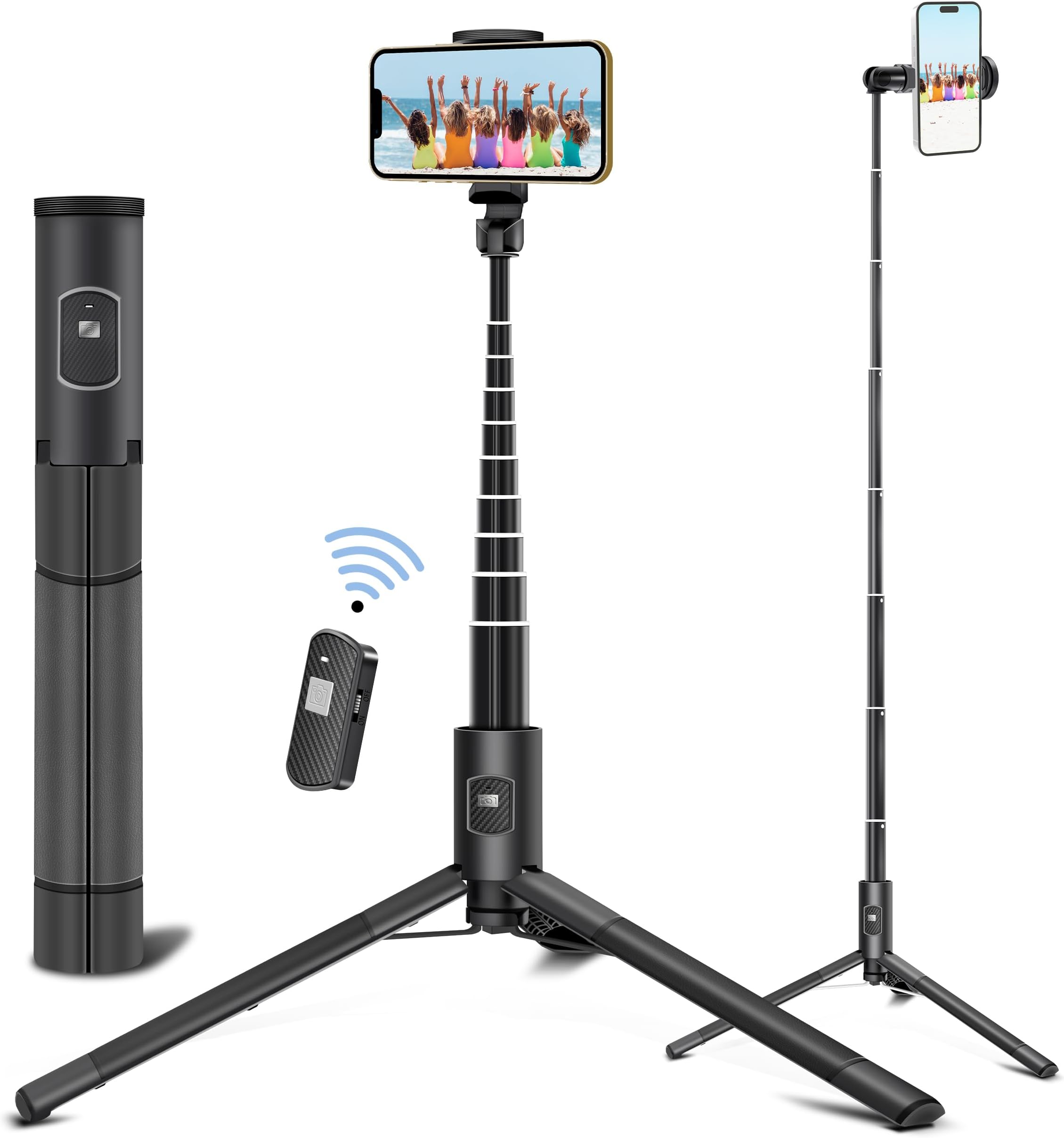 Amazon.com : Selfie Stick Tripod, 60 inch Extendable Tripod Stand Phone ...