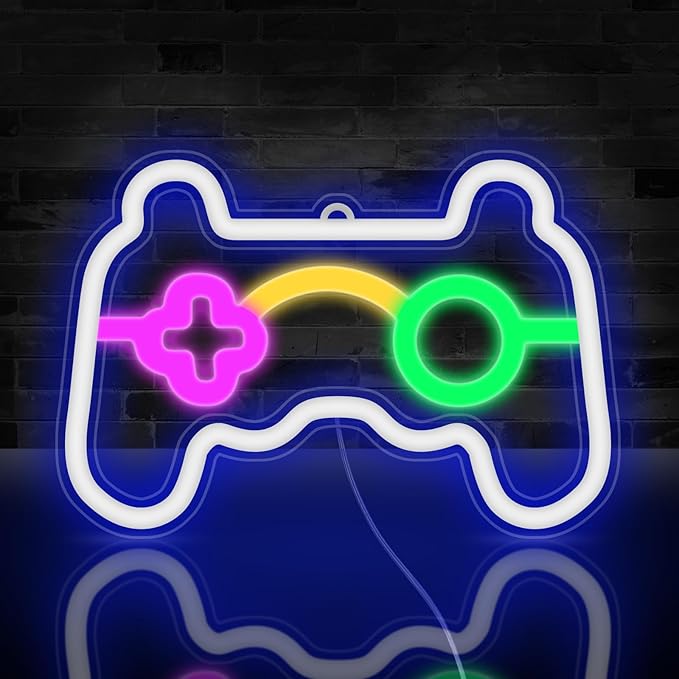 Pagezol Game Neon Sign, Gaming Neon Light Sign Powered by USB, Gamepad ...