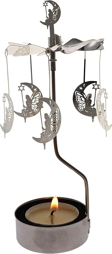 Amazon.com: Rotary Candle Holder Spinning Candleholder Metal Small Gift ...