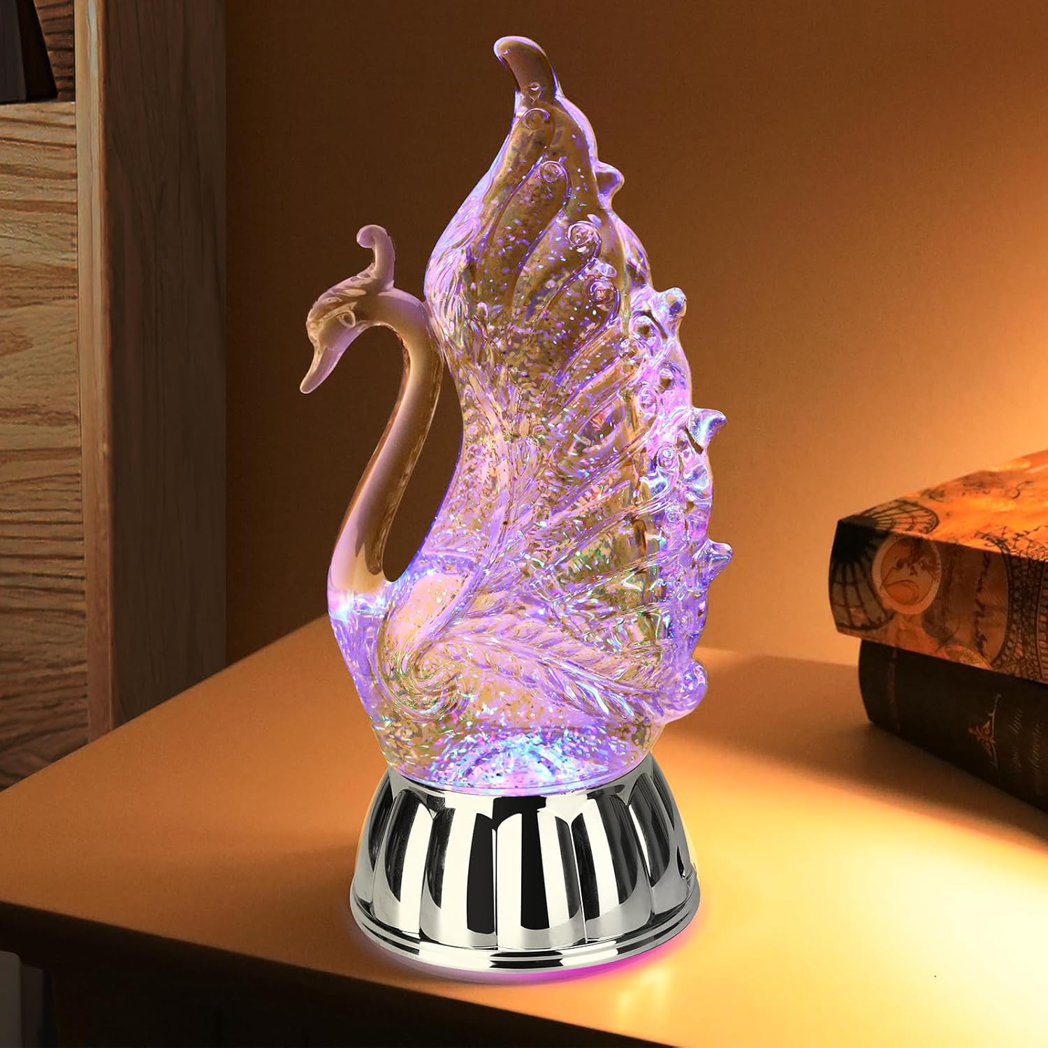 Amazon.com: Snow Globe Sparkling 6 Hour Timer Gifts for Women Swan ...