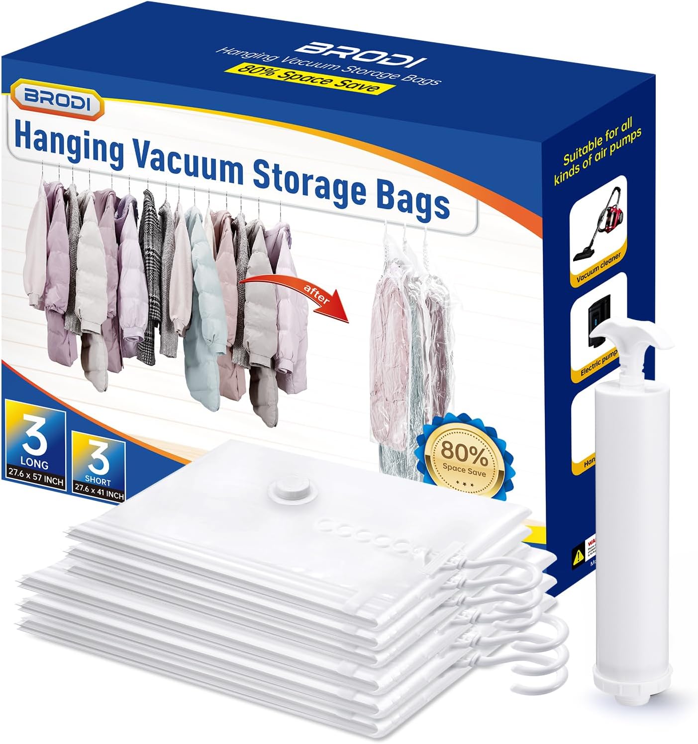 Amazon.com: TAILI Hanging Vacuum Sealer Storage Space Saver Bags for ...