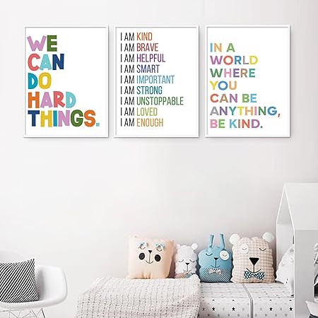 Amazon.com: HPNIUB Colorful Words Art Prints, Set of 6 (8”X10 ...