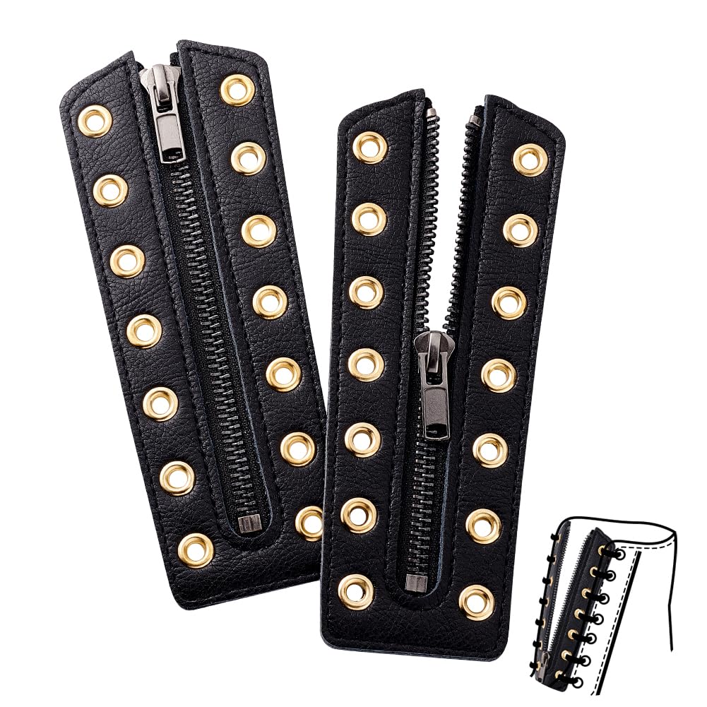 Amazon.com: PH PandaHall 2pcs Leather Lace-in Boot Zipper Inserts, 6.3 ...
