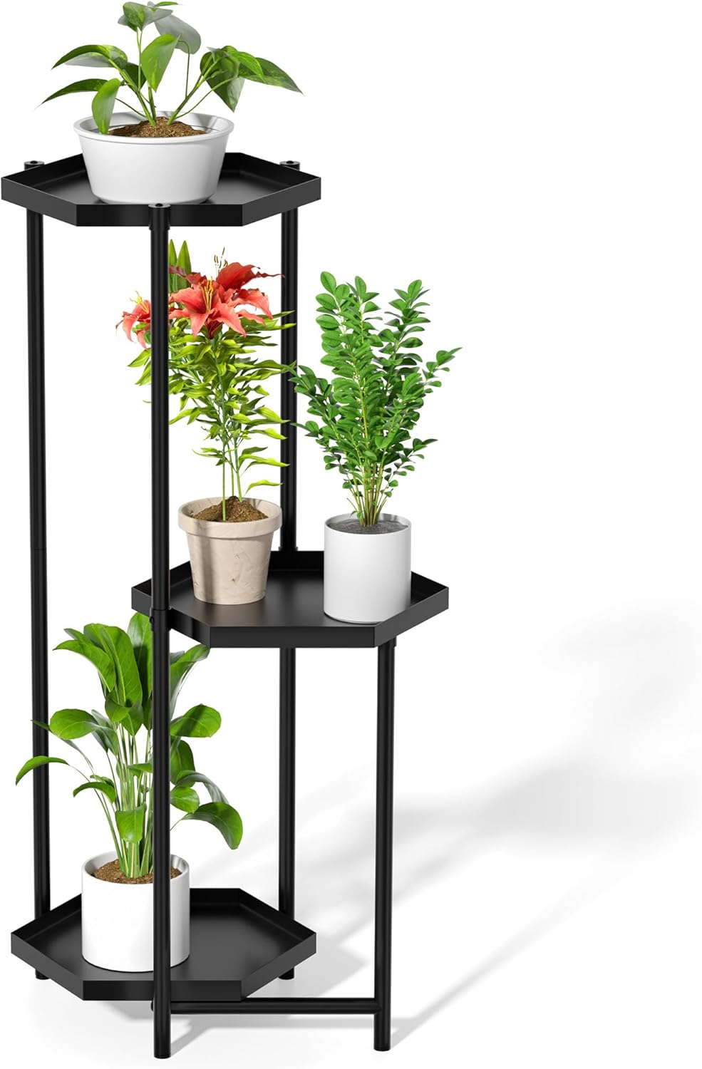 Amazon.com: SUEH DESIGN 3 Tier Plant Stand, Tall Metal Plant Stand ...