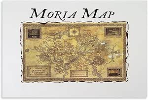 Amazon.com: JGJKAOIY Moria Map, Midle Earth Mines of Moria Map, A Map ...