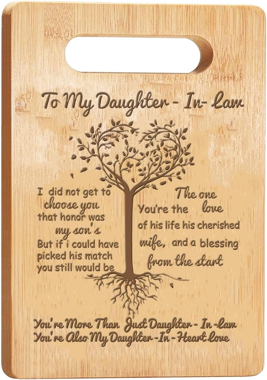 Amazon.com: Gift for Daughter - Engraved bamboo cutting board 9" x 12 ...
