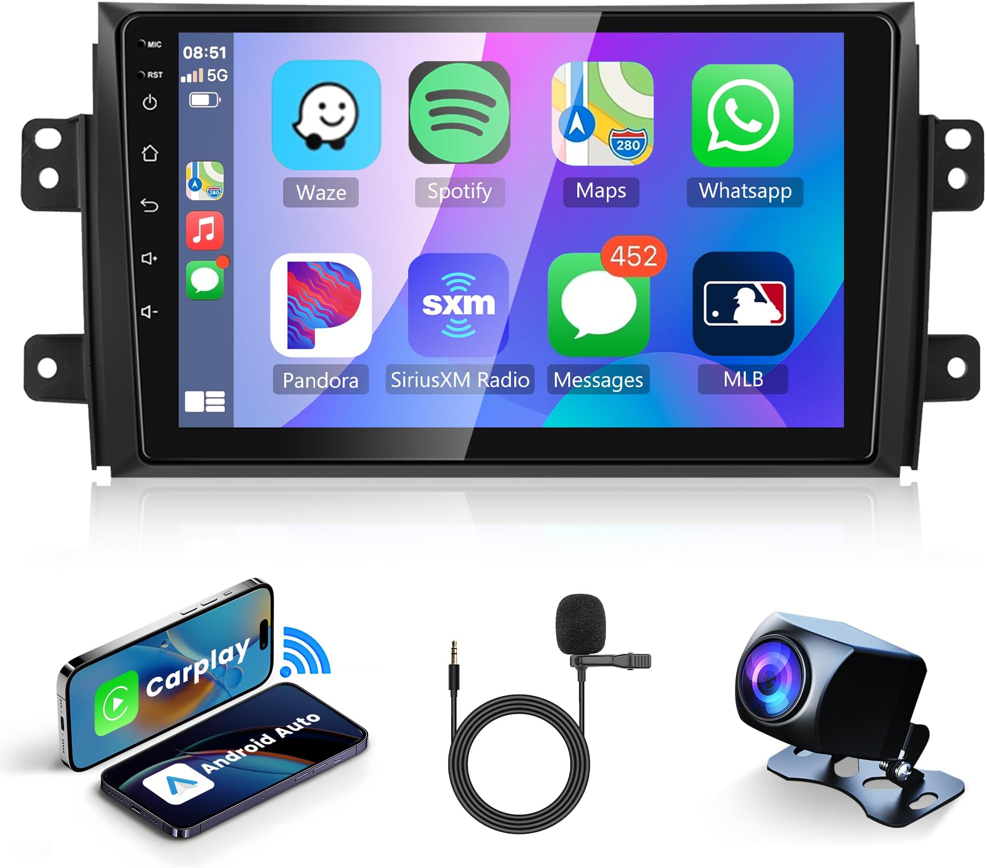 2G 64G Android Car Stereo for Suzuki SX4 2006-2013 with Wireless ...