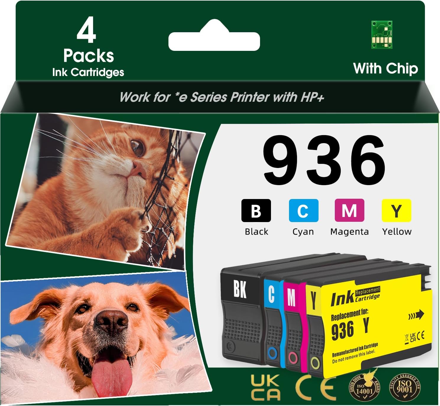 Amazon.com: 936 Ink Cartridge Replacement for HP 936 Ink Cartridges ...
