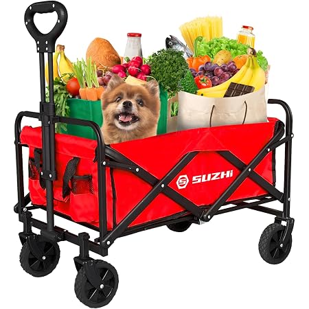 Amazon.com: NEBICALS Small Foldable Wagon, Folding Wagon Cart with ...