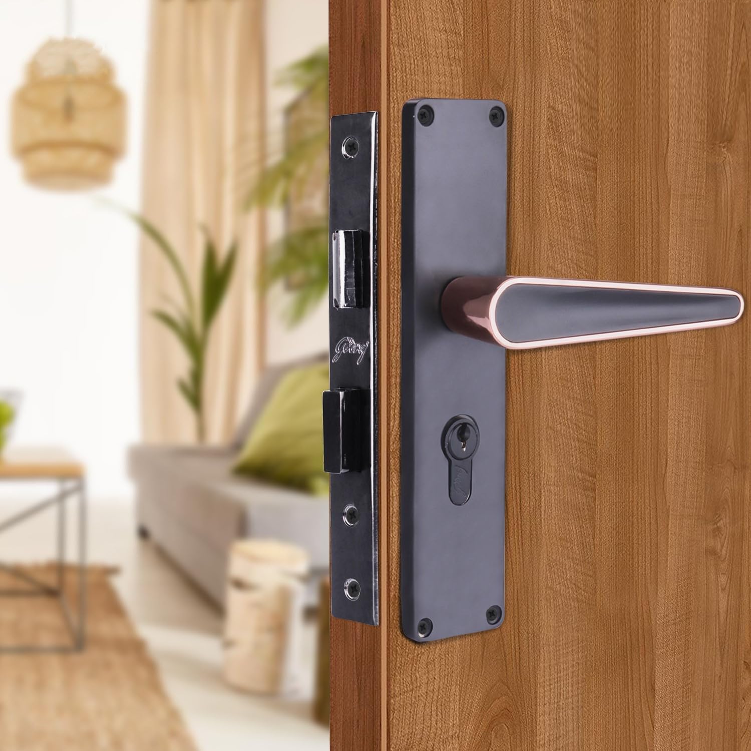 GOSAI Luxury Mortise Main Door Handles | Main Door Lock Handles Set ...