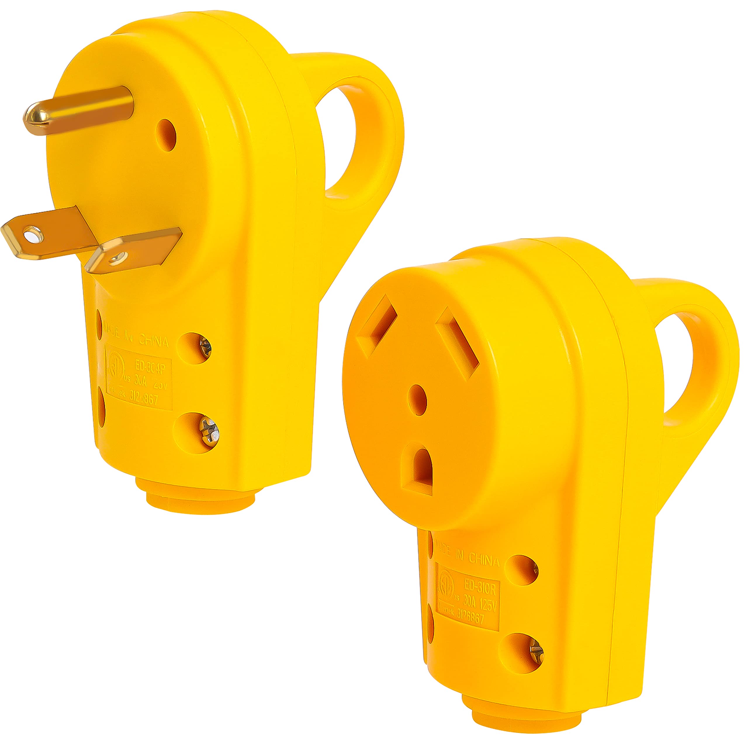 Snapklik.com : Wadoy 30 Amp RV Plug Male And Female Plug Set Yellow ...