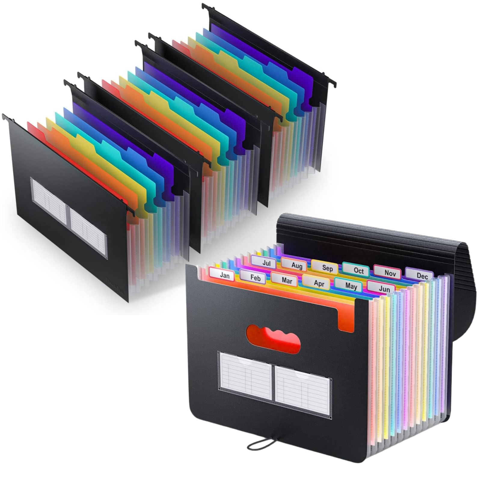 Amazon.com : ThinkTex 12 Pockets Accordian File Organizer & 7 Pockets ...