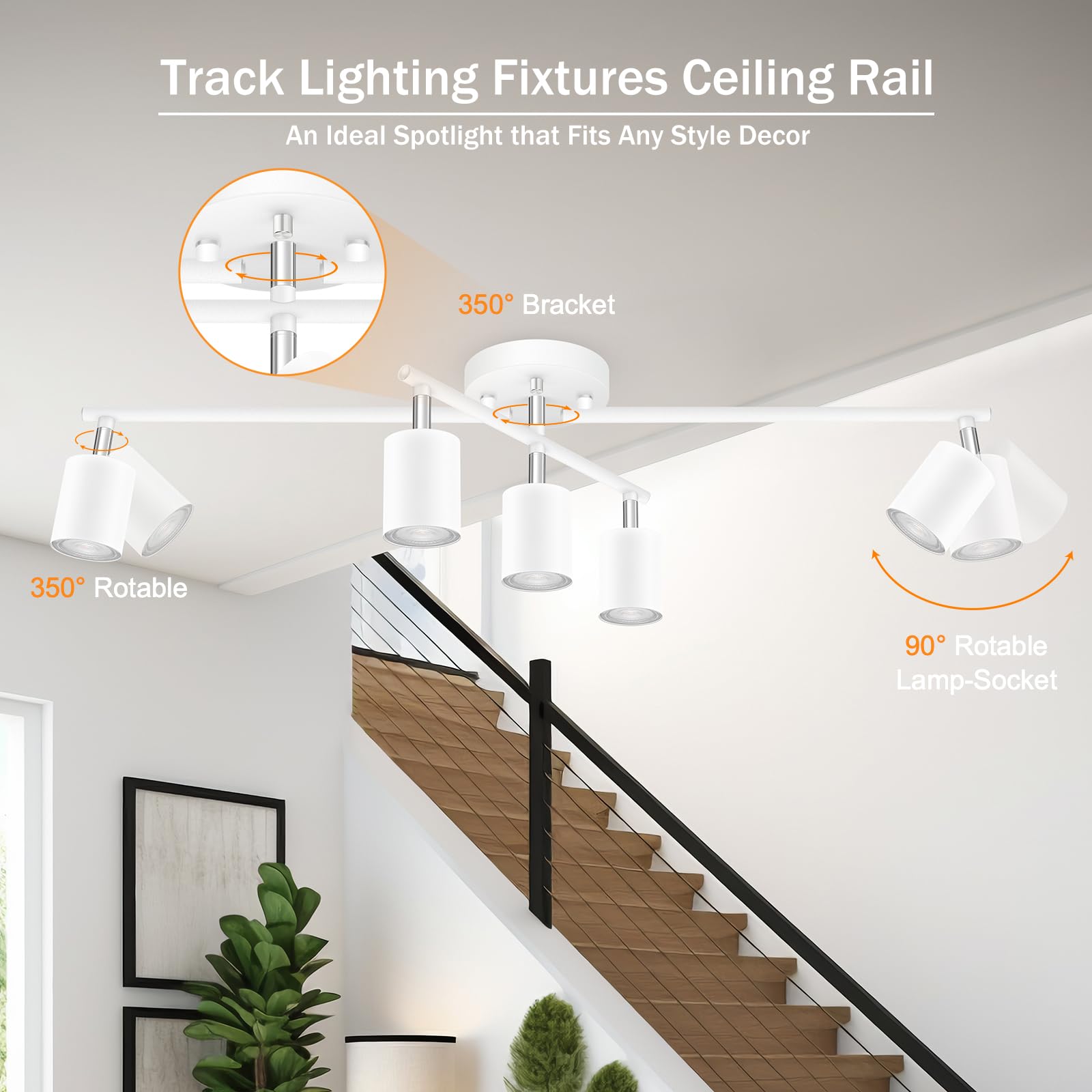 White Flexible Track Lighting Systems Globe Electric Spence 3.85 Ft.