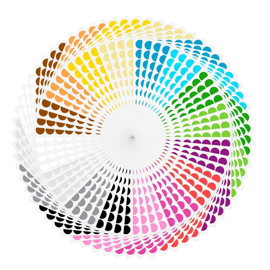 Buy 4480 Pcs 3 4 Round Color Coding Circle Dot Sticker Labels 16 buy-4480-pcs-3-4-round-color-coding-circle-dot-sticker-labels-16