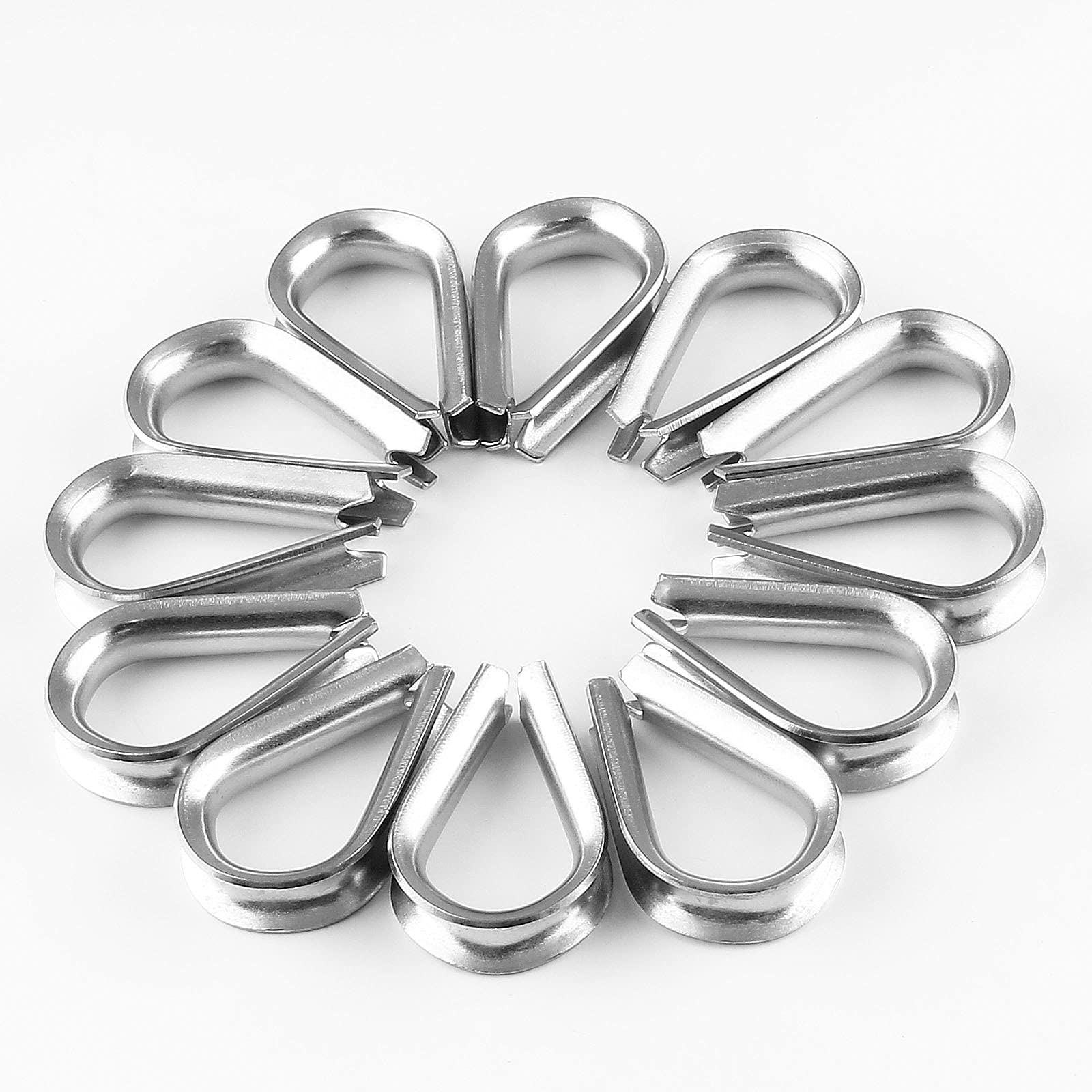 Snapklik.com : 24Pcs M5 Cable Thimble 304 Stainless Steel Wire Rope ...