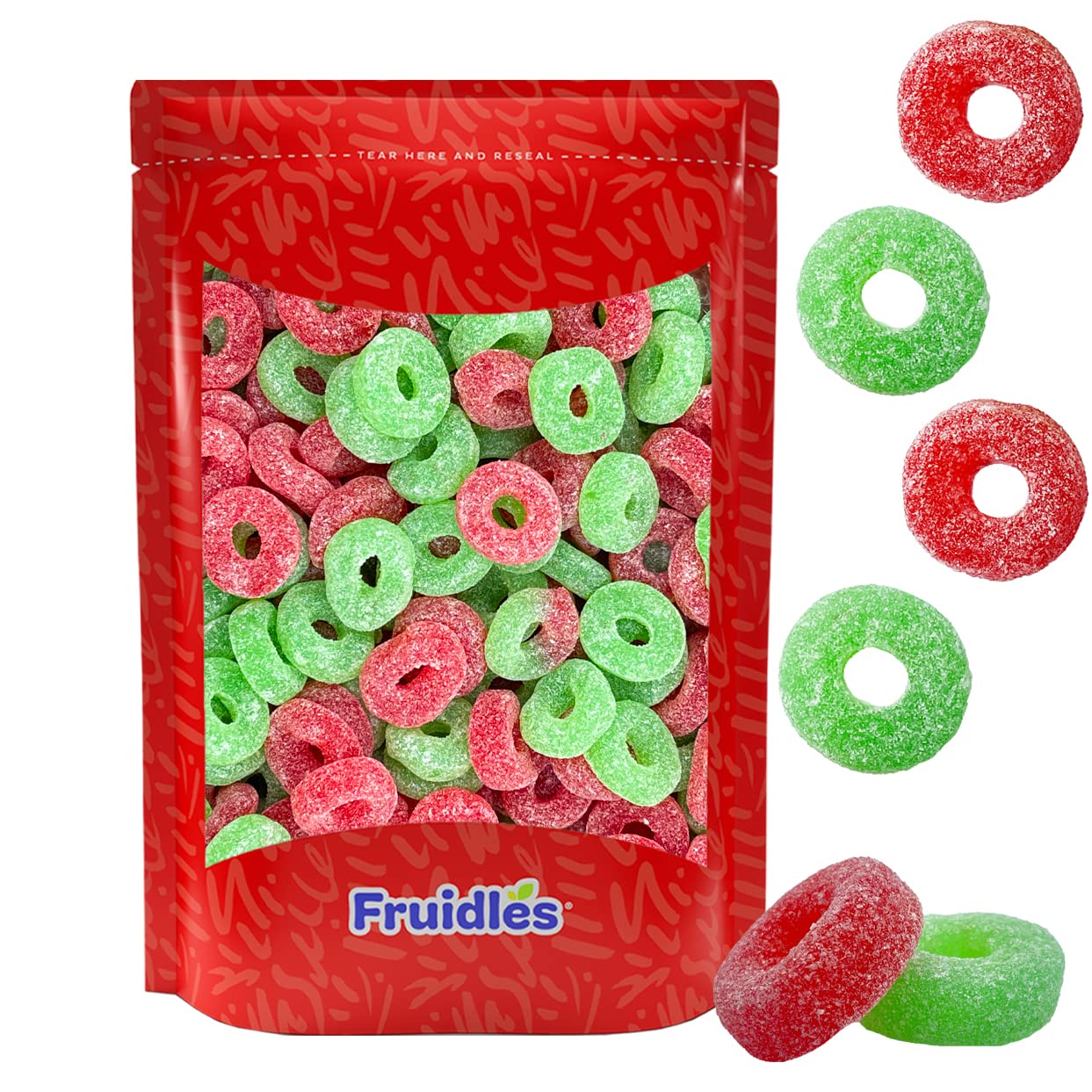 Amazon.com : Fruidles Christmas Red and Green Jelly Wreaths Gummy ...