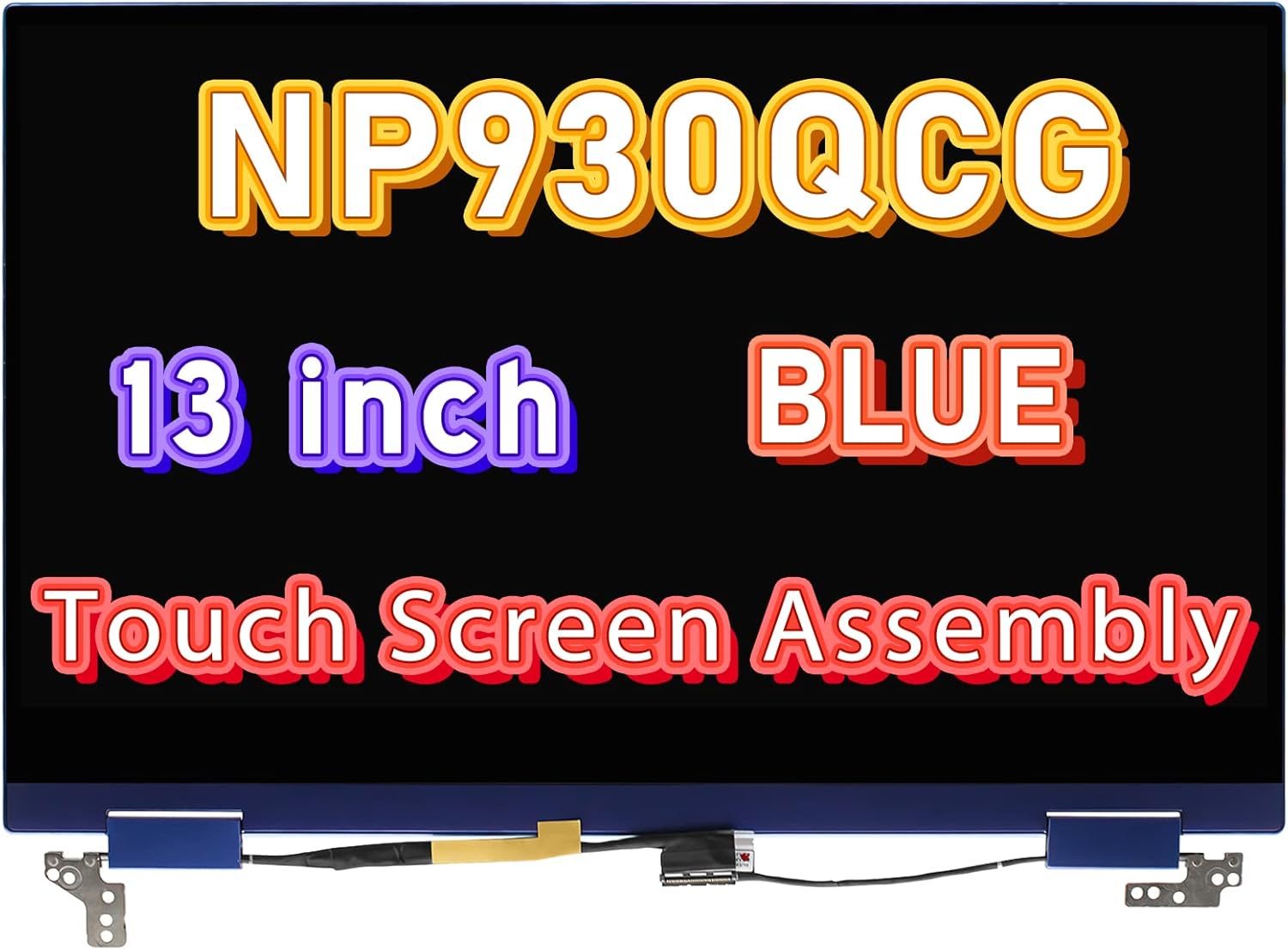 WARWOLFTEAM 13.3" FHD LCD Screen Touch Display Cover Cable Hinges Full Upper Half Parts Assembly ...