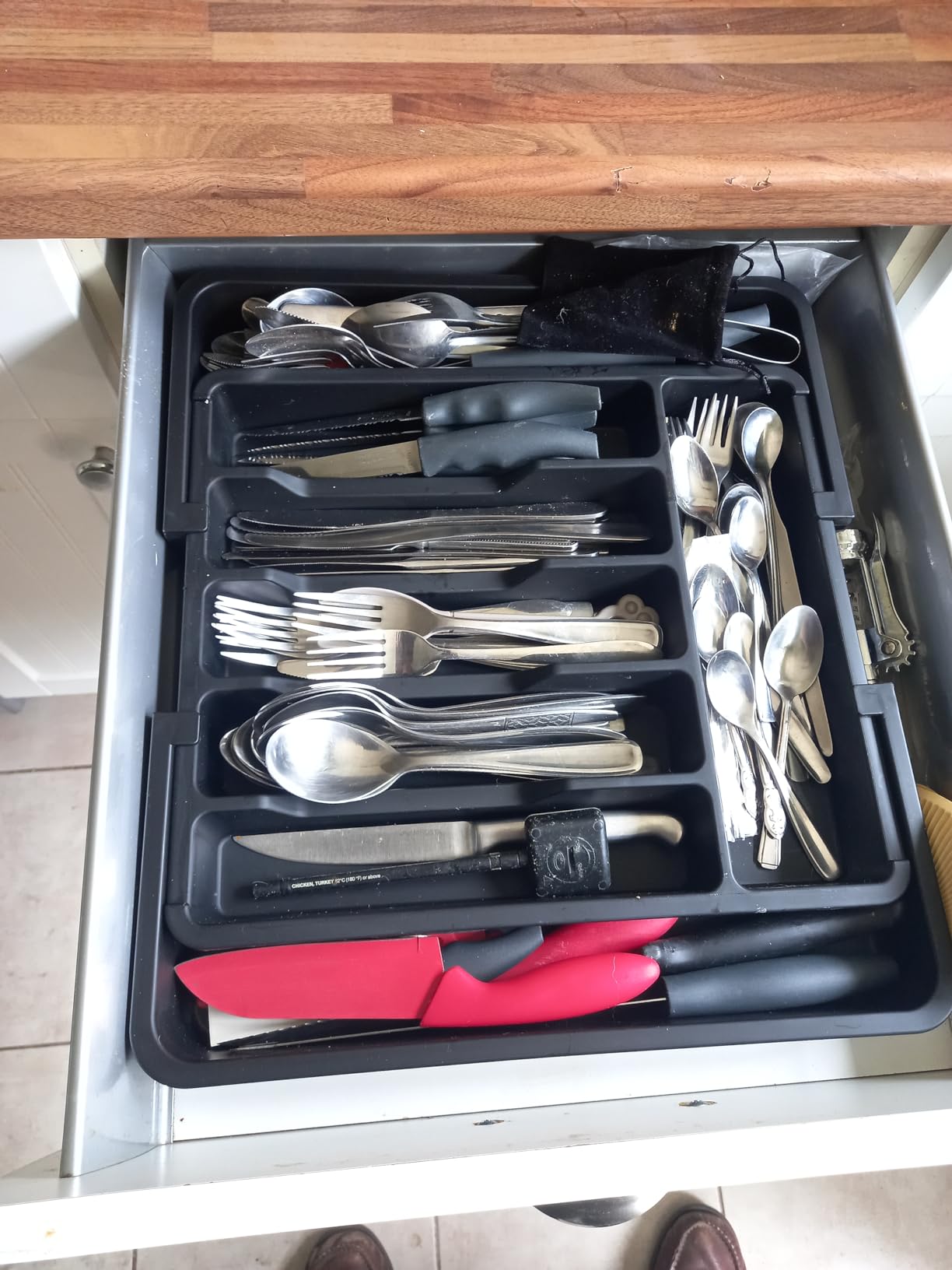 EDIMENS Cutlery Drawer Organiser, Cutlery Tray for Kitchen Drawer ...