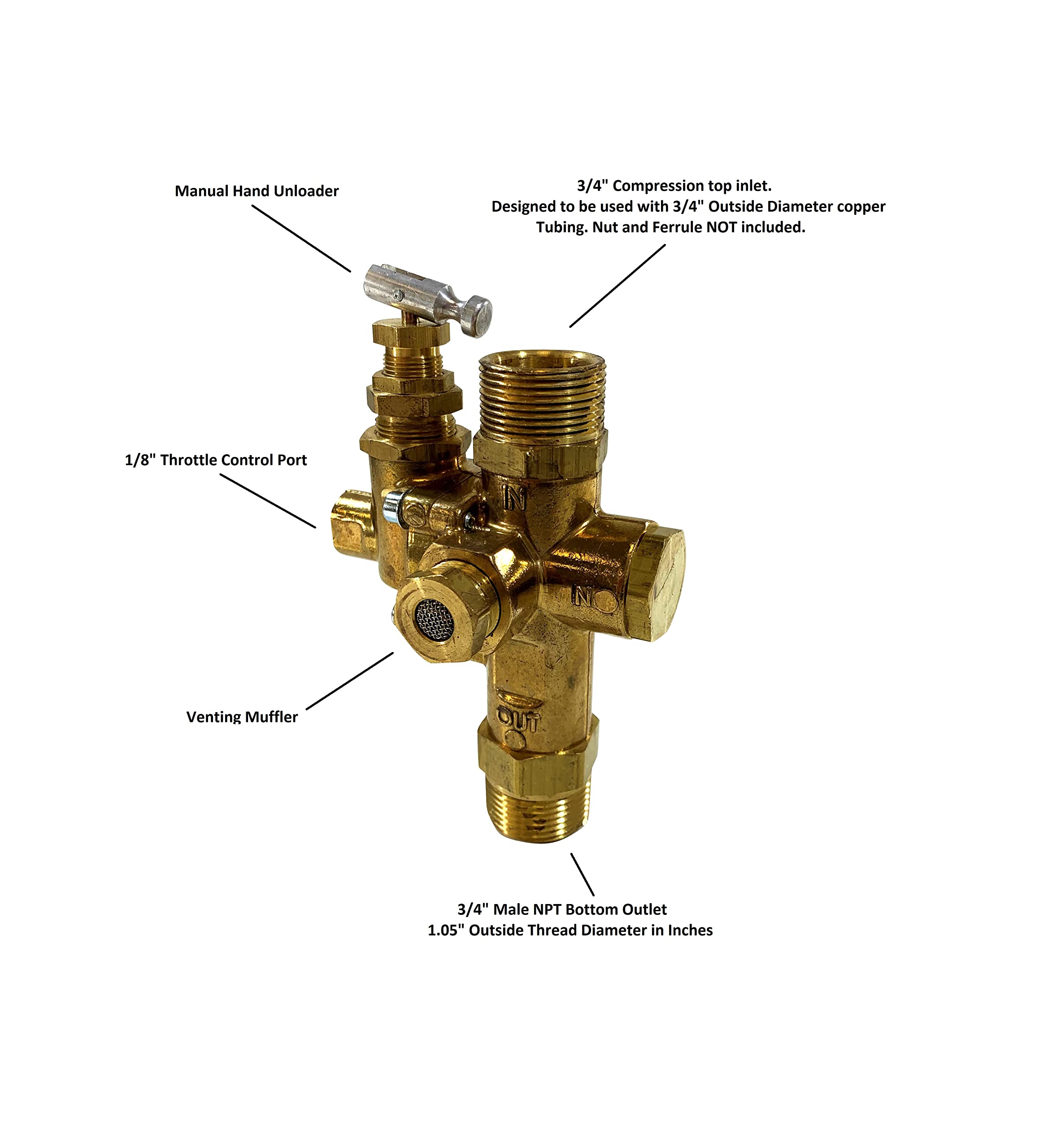Gas Air Compressor Unloader Valve Diagram