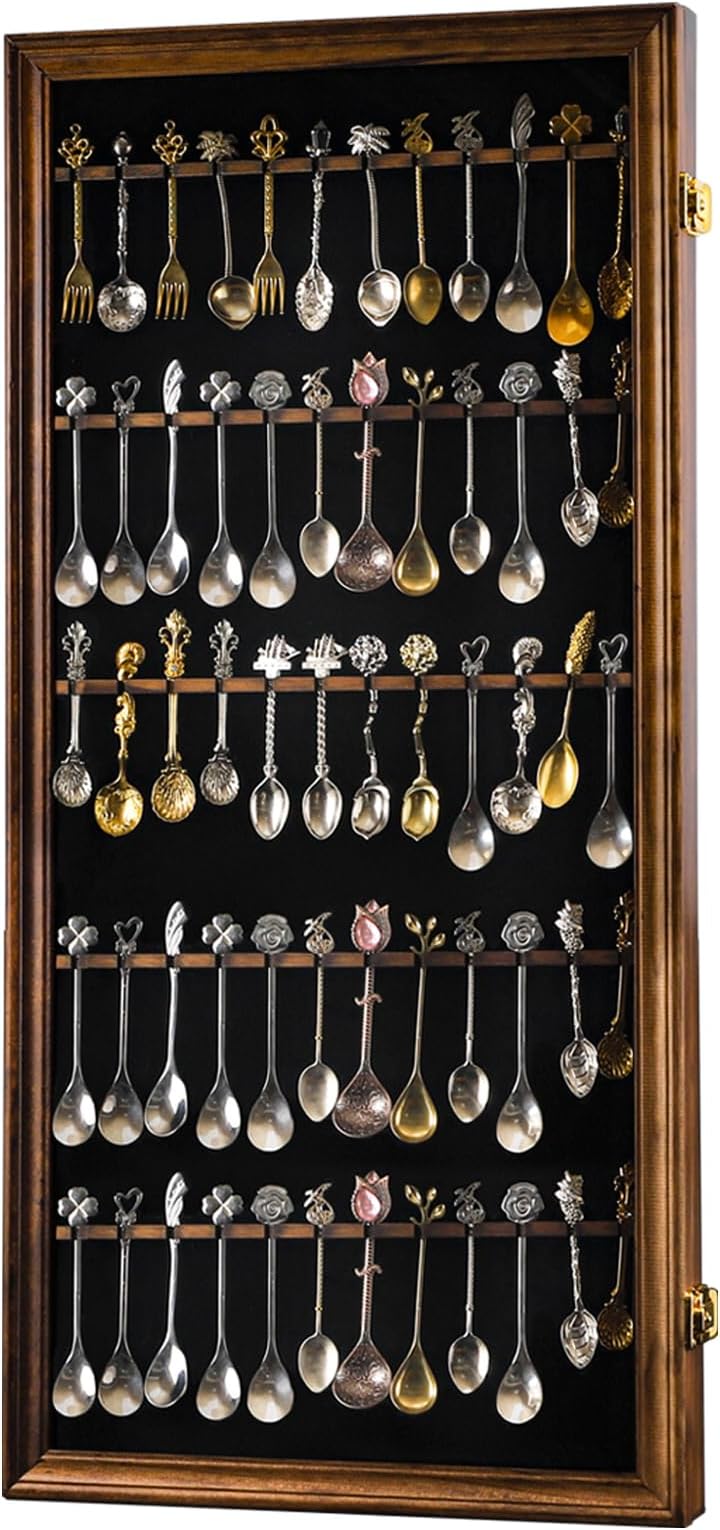 Amazon.com: 60 Souvenir Spoon Tea Spoon Display Case Rack Holder Wall ...