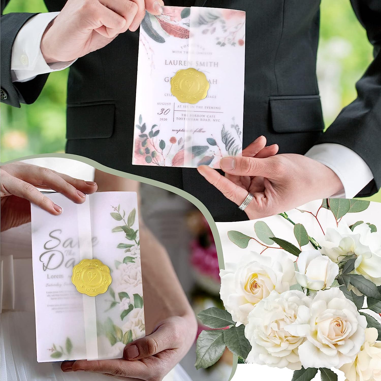 Vellum Invitation Jackets 60-Pack Vellum Jackets For 5x7 Invitations ...