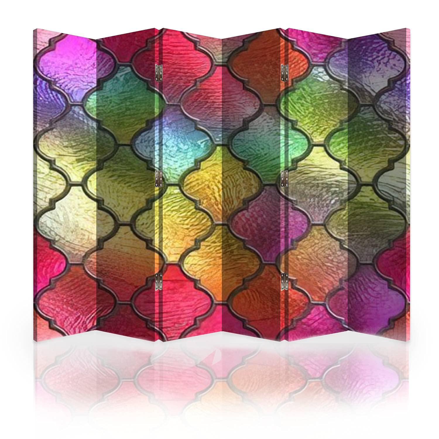 Buy Canvas Room Divider Screen Stained Glass Seamless Texture with ...