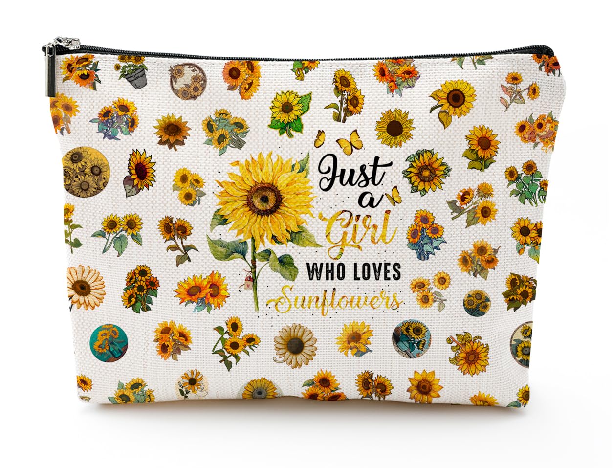 Amazon.com: yinggirl Sunflower Gifts Makeup Bags for Women, Sunflowers ...