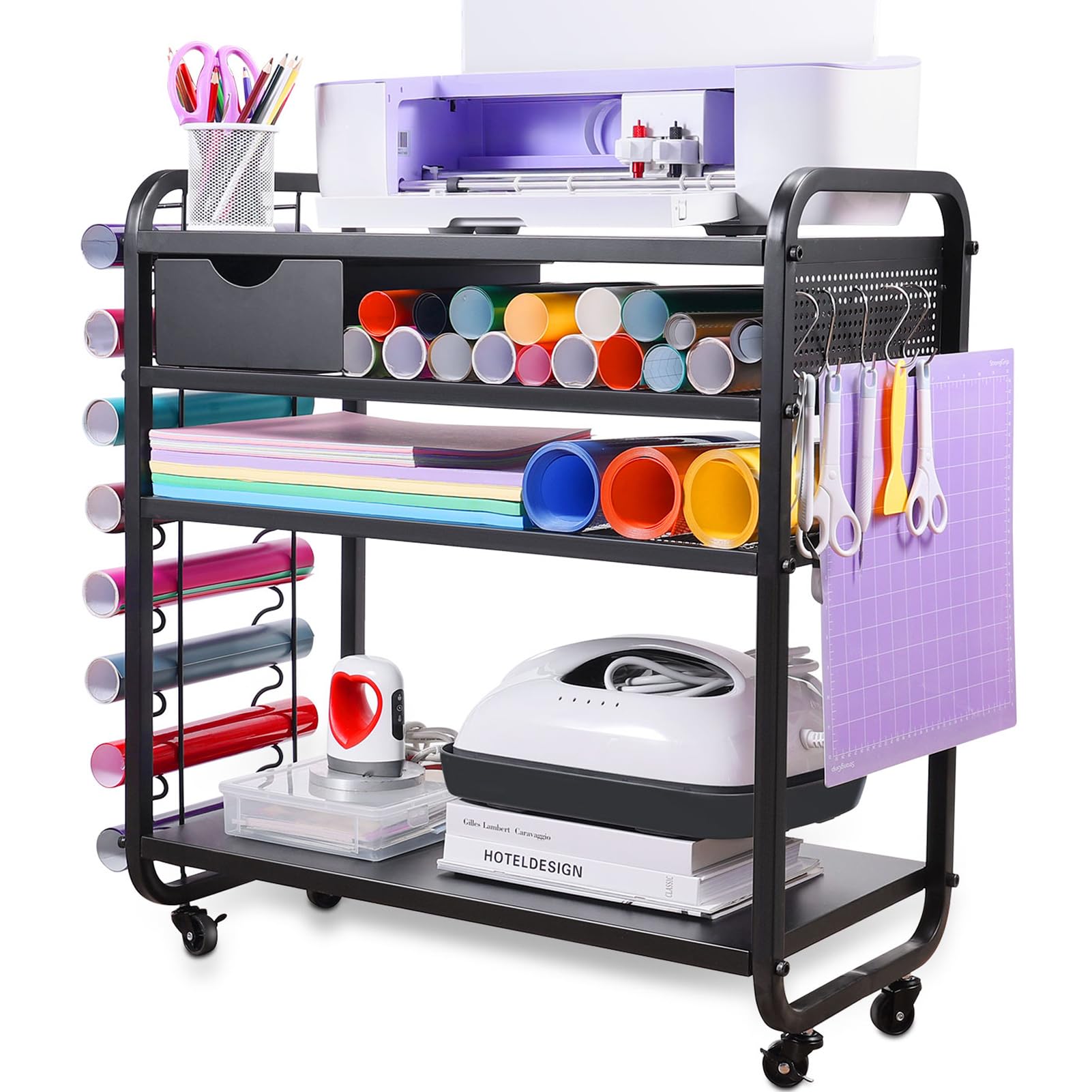 Amazon.com: Yumkfoi Craft Cart Compatible with Cricut Machine, Craft ...