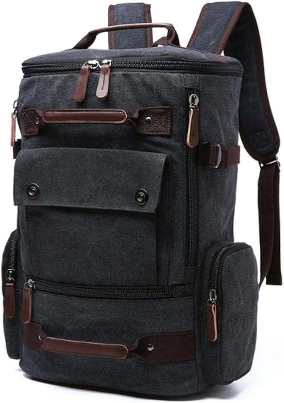 Rucksack Men'S Backpack Retro Canvas Backpack School Bag Men'S Travel ...