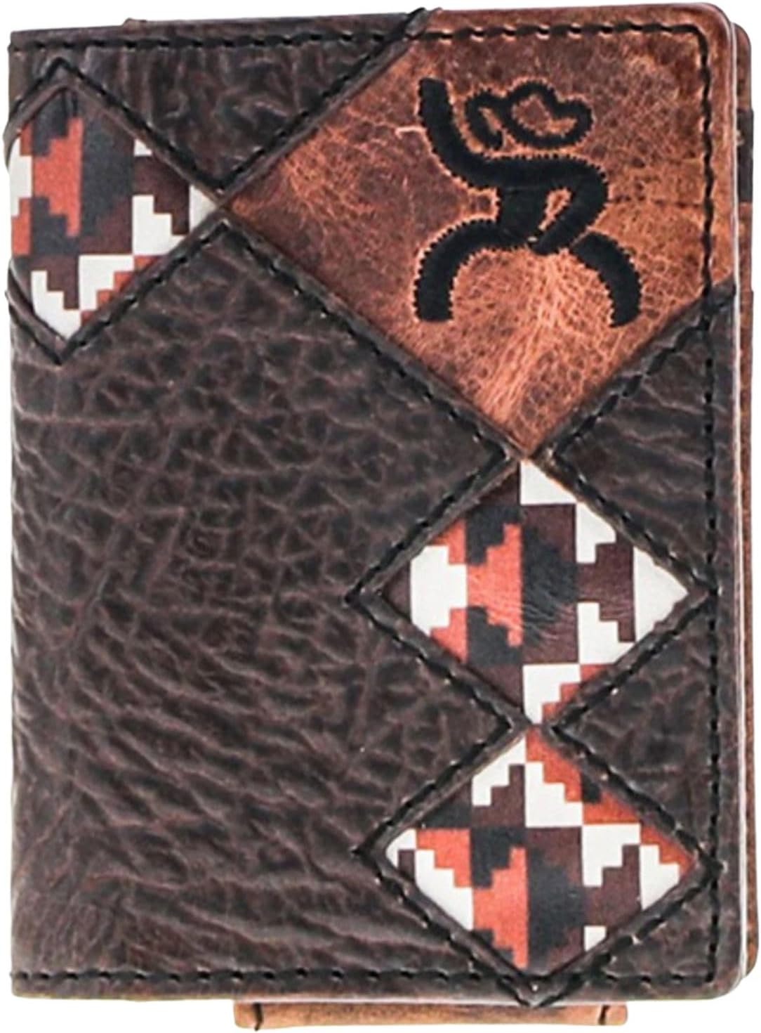 Amazon.com: HOOEY Men's Tahonta Roughy Diamond Patchwork Leather Wallet ...